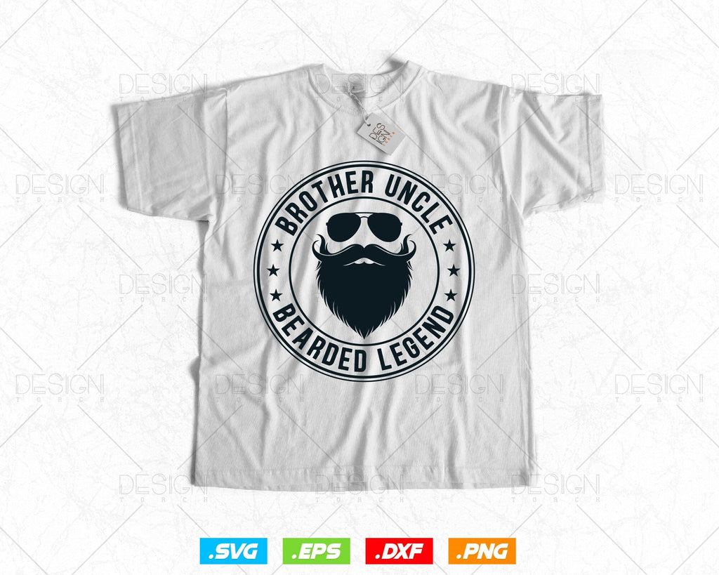 Brother Uncle Bearded Legend Funny Beard Svg Png, Funcle Beard Svg ...