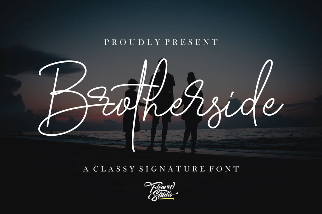 Brotherside Signature - Classy Signature Font - So Fontsy