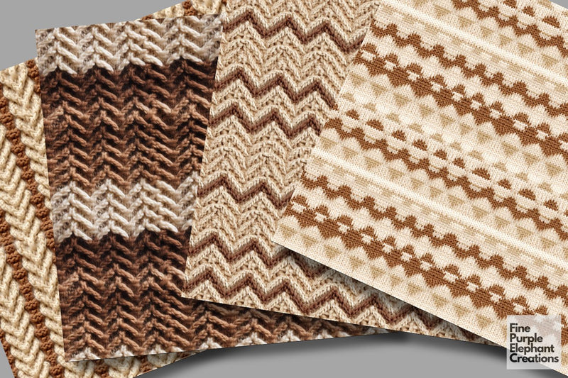 Brown Knit Fabric Texture Sublimation - So Fontsy