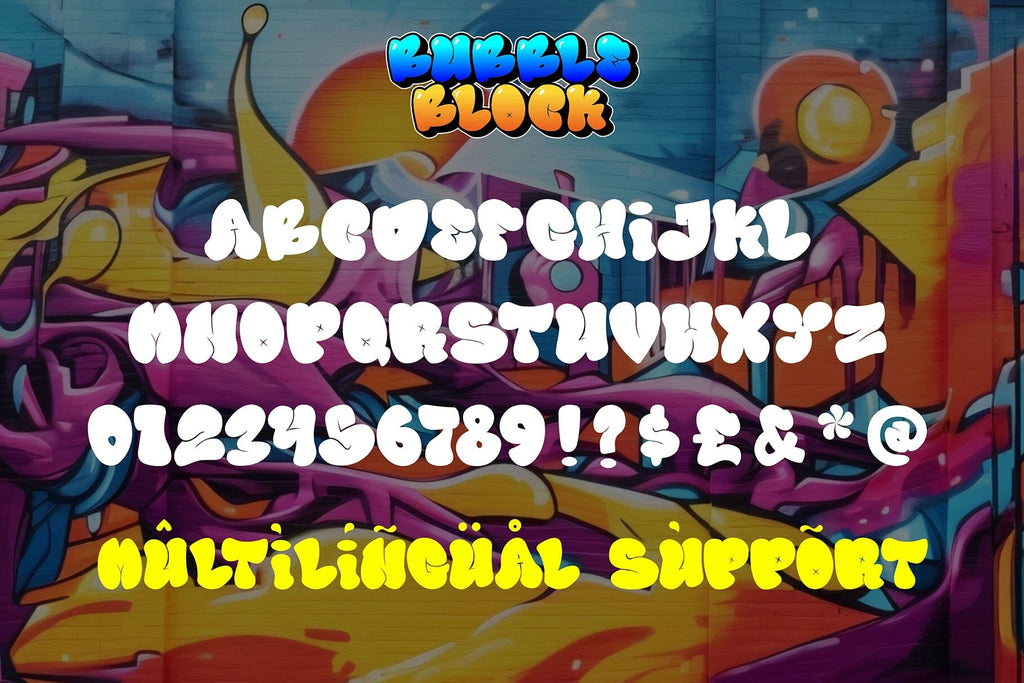 Bubble Block - 3d Balloon Graffiti Font - So Fontsy