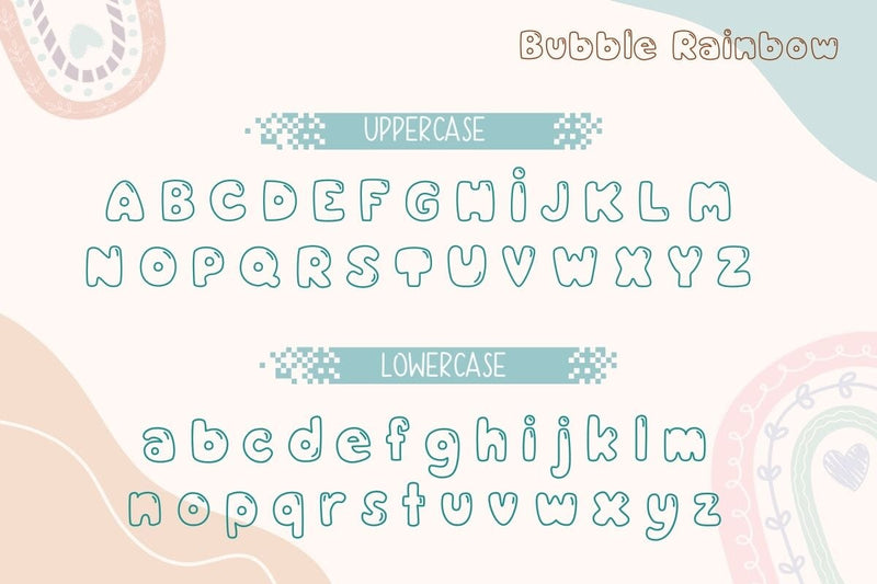 Bubble Rainbow - Outline Font - So Fontsy