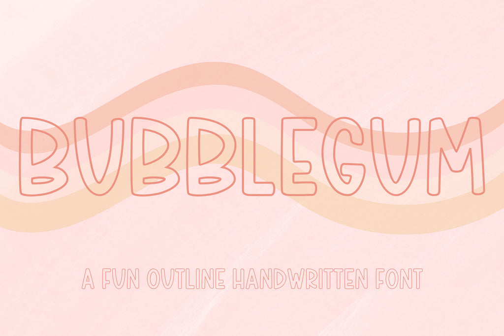 BubbleGum Handwritten Outline Font - So Fontsy