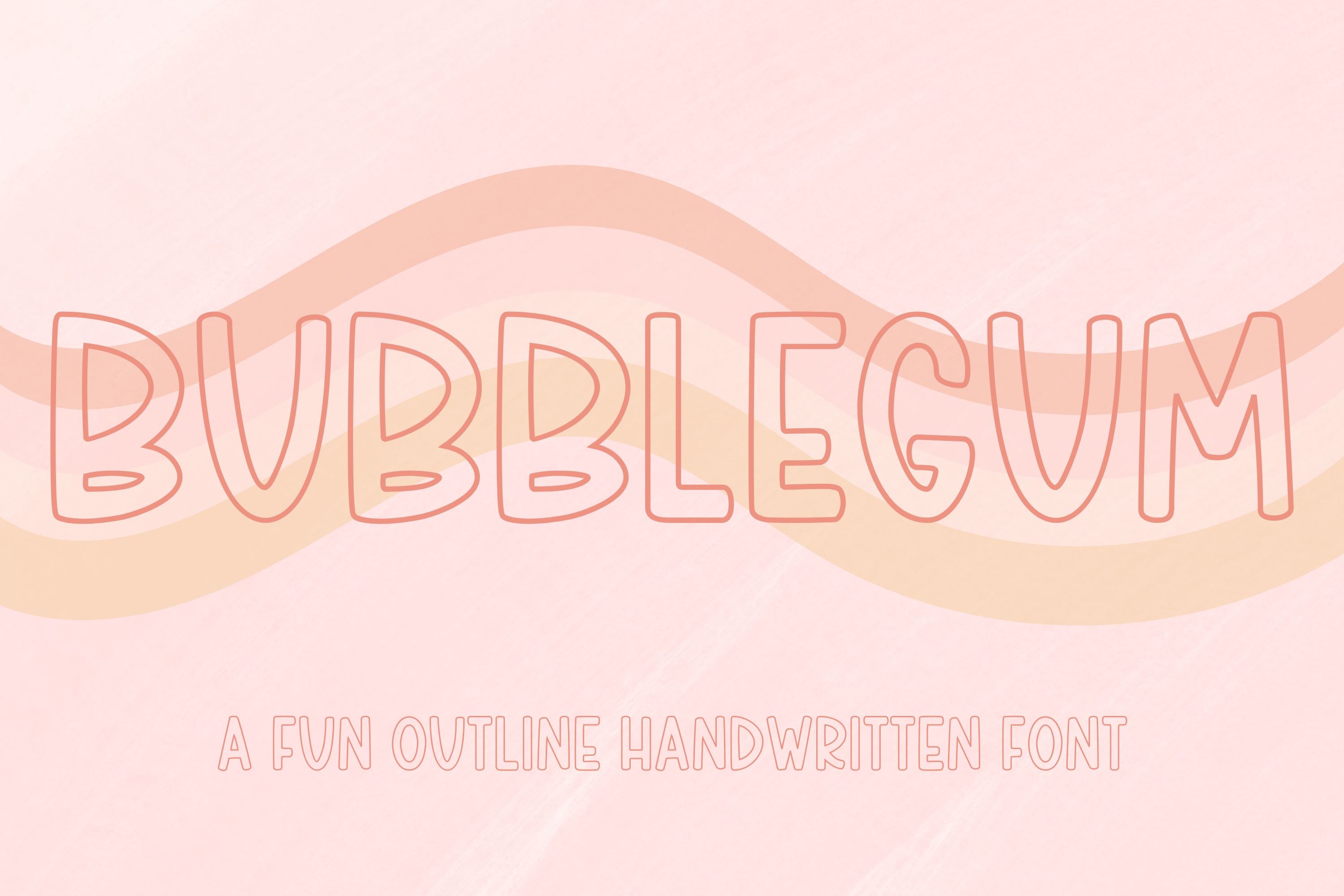 BubbleGum Handwritten Outline Font - So Fontsy