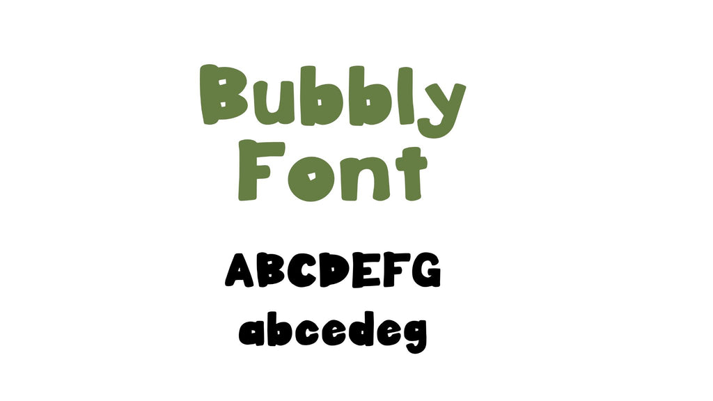 Bubbly Font - So Fontsy
