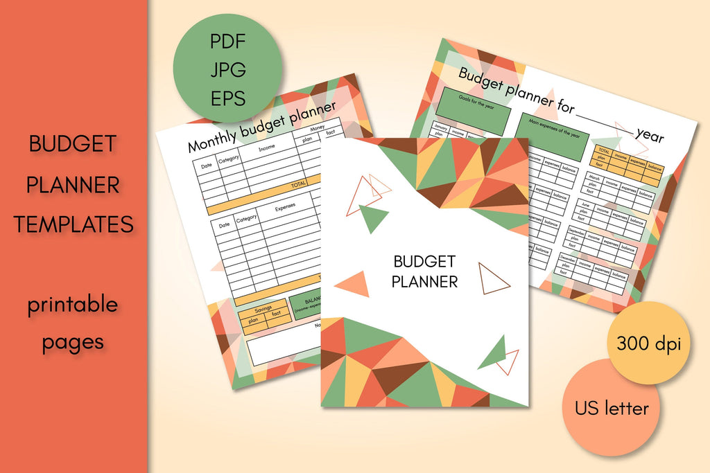 Budget Planner Book Template PDF Printable Financial Plan - So Fontsy