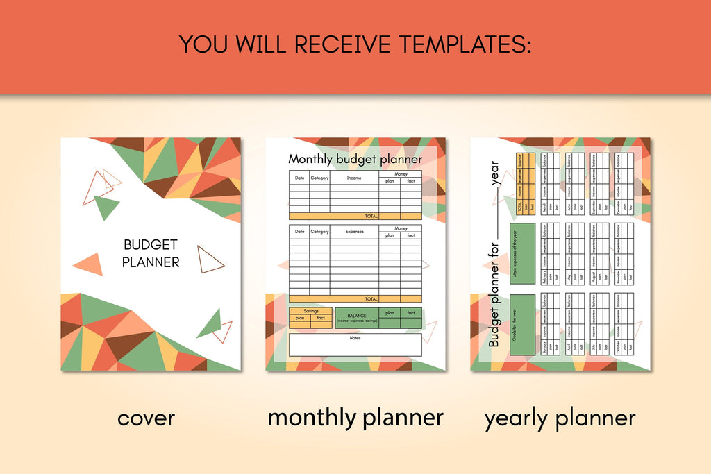 Budget Planner Book Template PDF Printable Financial Plan - So Fontsy