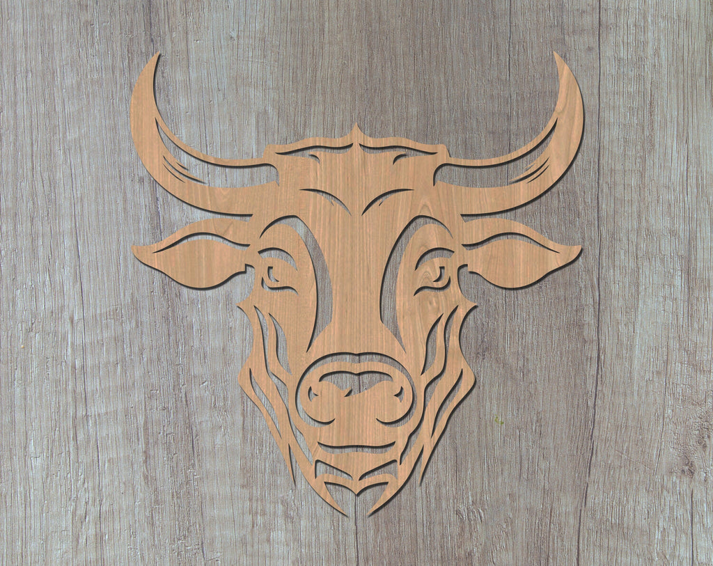Bull Laser SVG Cut File, Bull Glowforge File, Bull DXF, Bull Wall Art ...