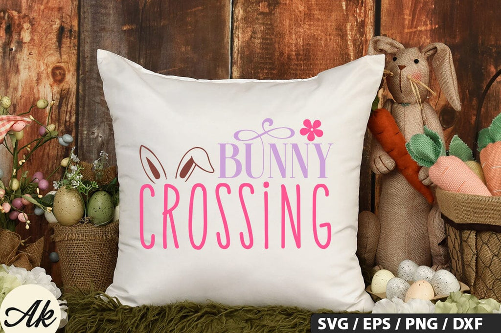 Bunny crossing SVG And Sticker PNG Design - So Fontsy