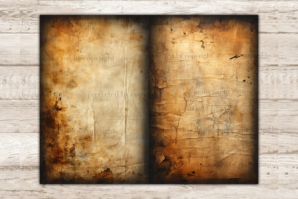 Burnt Paper Junk Journal Pages | Distressed Paper - So Fontsy