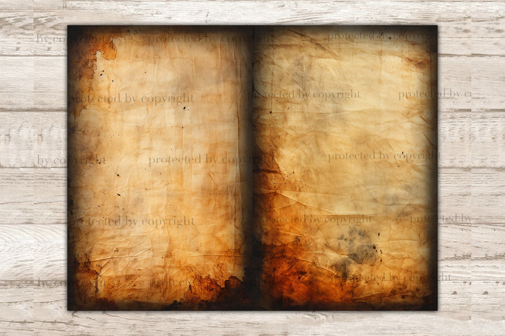 Burnt Paper Junk Journal Pages | Distressed Paper - So Fontsy