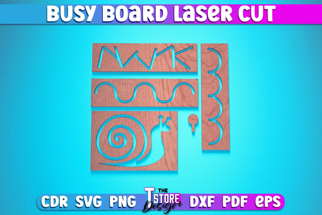 Busy Board Laser Cut | Baby Game Laser Cut Design | CNC Files - So Fontsy