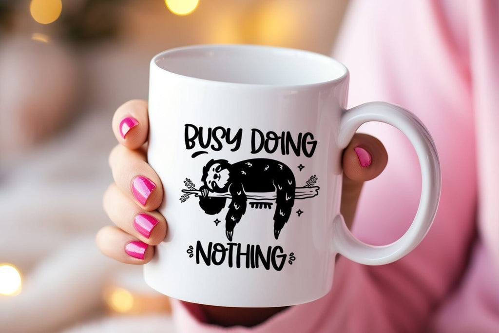 Busy Doing Nothing Sloth I Sloth Life SVG I Sloth Quotes SVG - So Fontsy