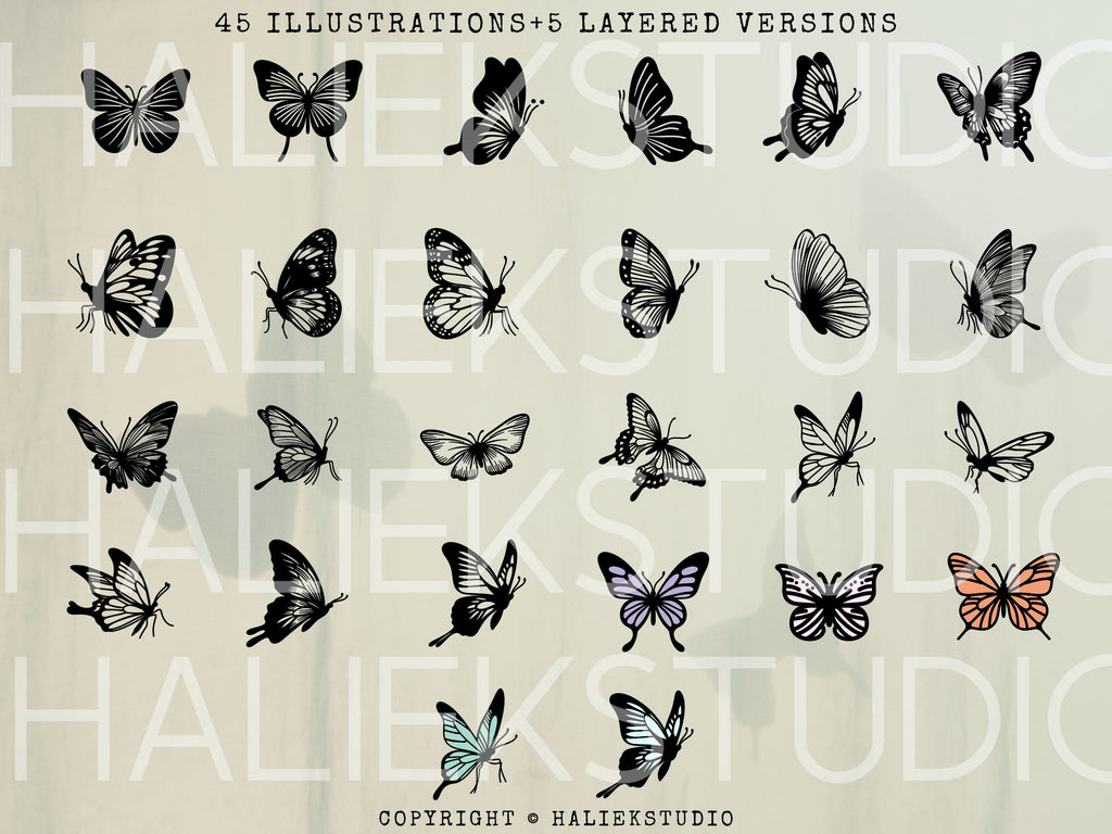 Butterflies SVG Design Set - So Fontsy