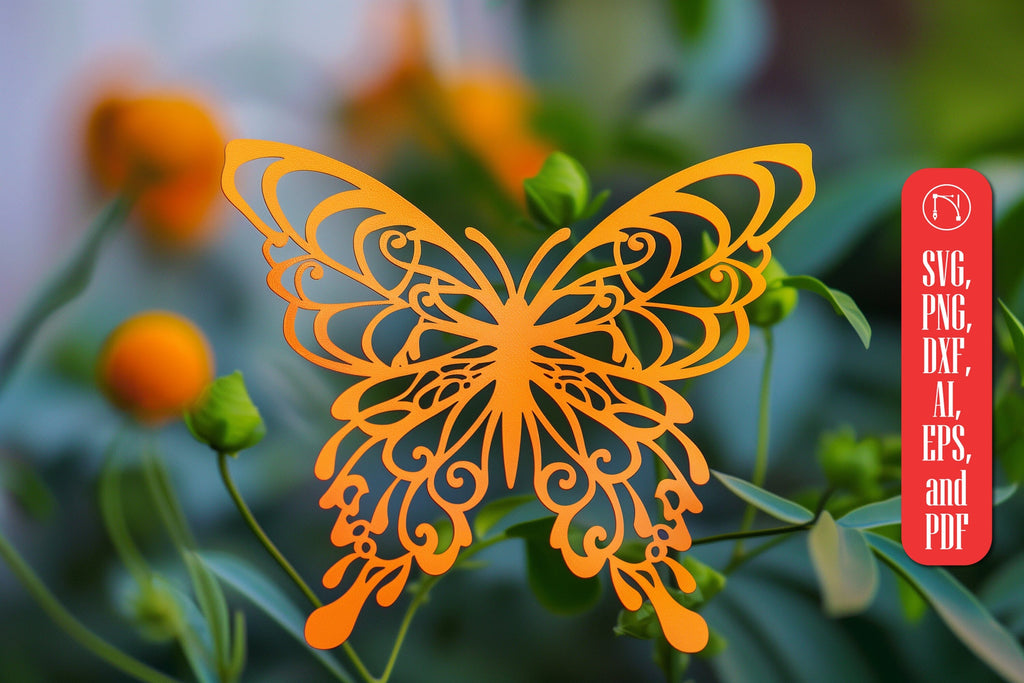 Butterfly Papercut Card Template SVG - So Fontsy