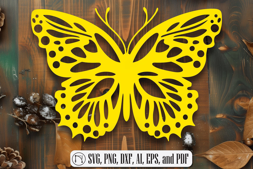 Butterfly Papercut Card Template SVG - So Fontsy