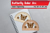 Butterfly Ruler Arch - Ruler Protactor - Wooden Ruler - So Fontsy