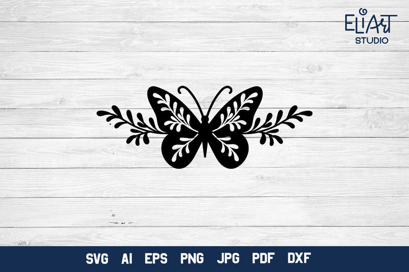 Butterfly SVG Design, Butterfly PNG Illustration, Butterfly Border ...