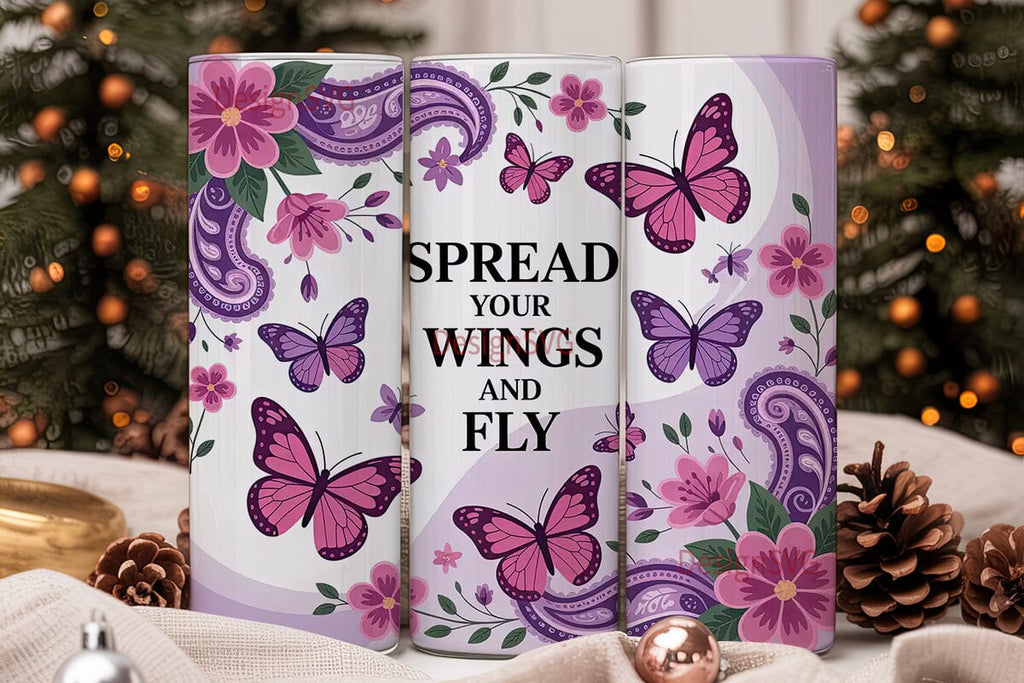 Butterfly Wings Tumbler Wrap PNG - So Fontsy