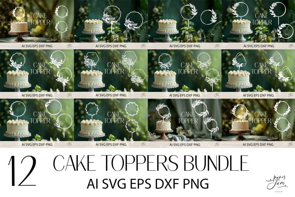 Cake Topper bundle SVG - So Fontsy