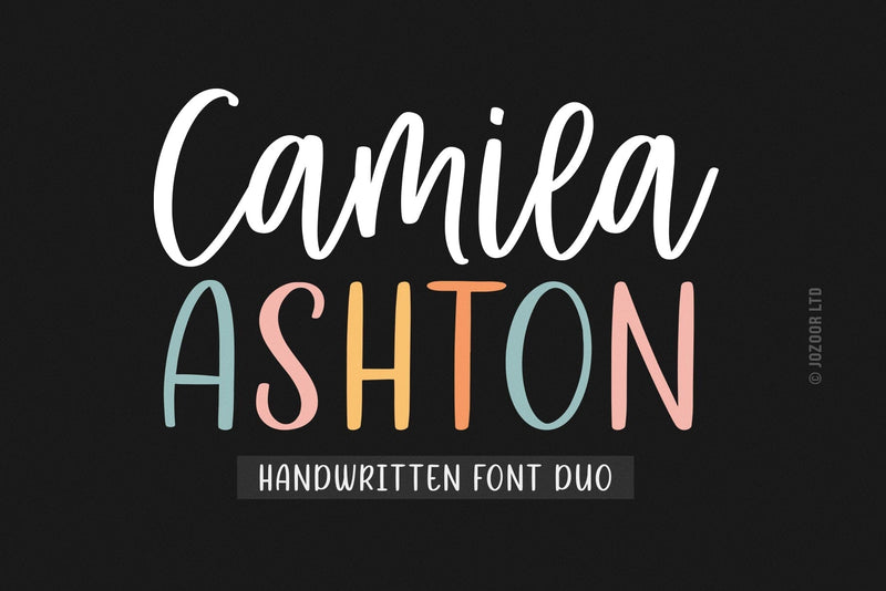 Camila Ashton - Script Font Duo - So Fontsy