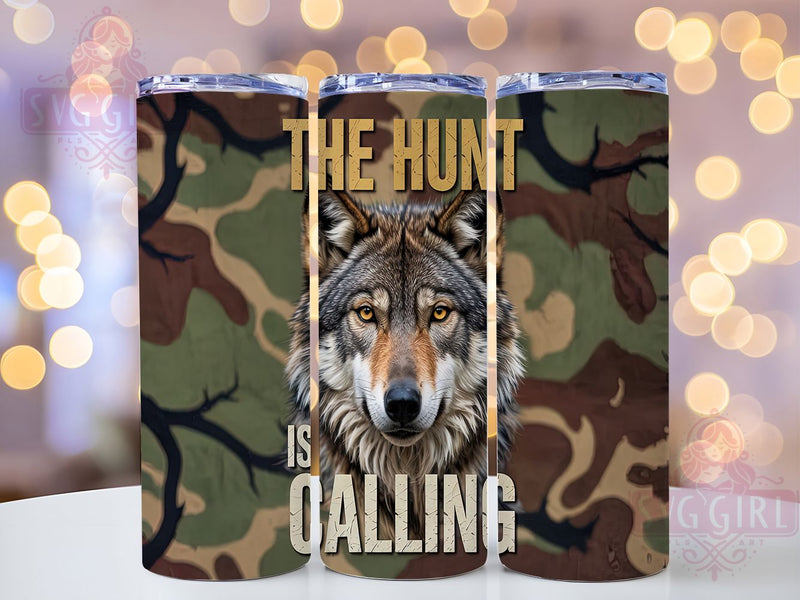 Camouflage Wolf Hunter Outdoor Tumbler, Camouflage Wolf Art, Hunting ...