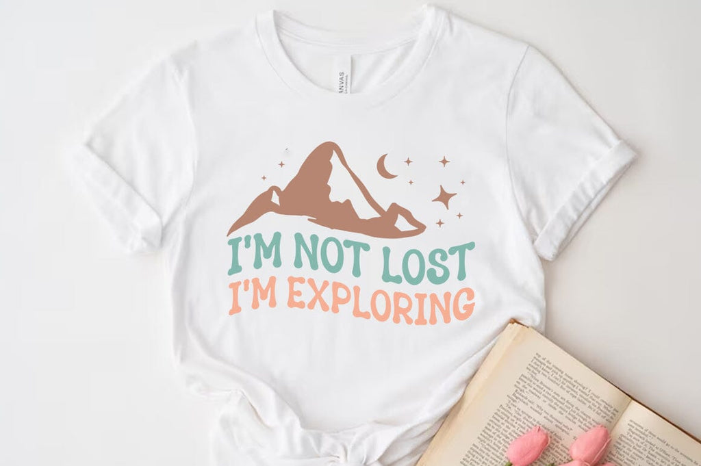 Camping Outdoor Mountain SVG, I'm not lost im exploring - So Fontsy