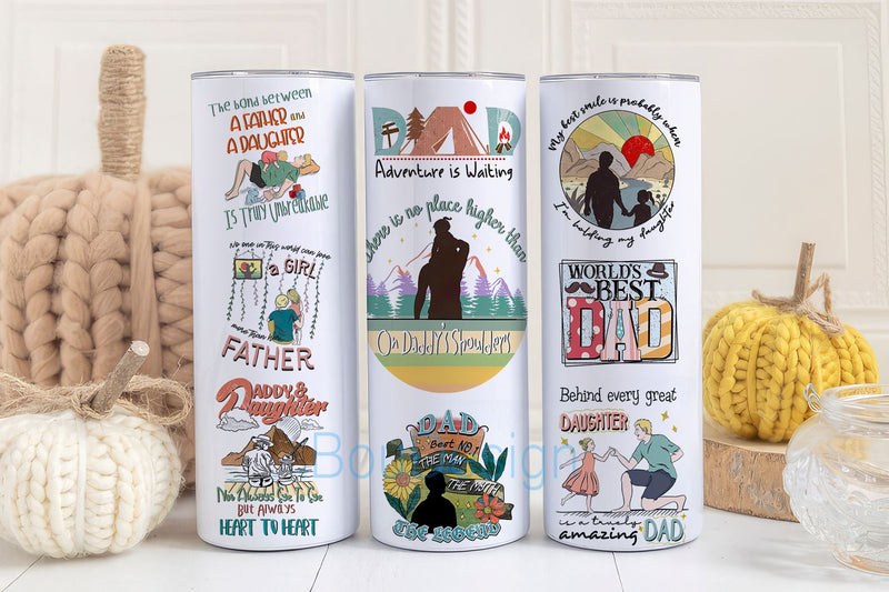 Camping with DAD Life 20oz Skinny Tumbler Wrap PNG Camper Adventure ...