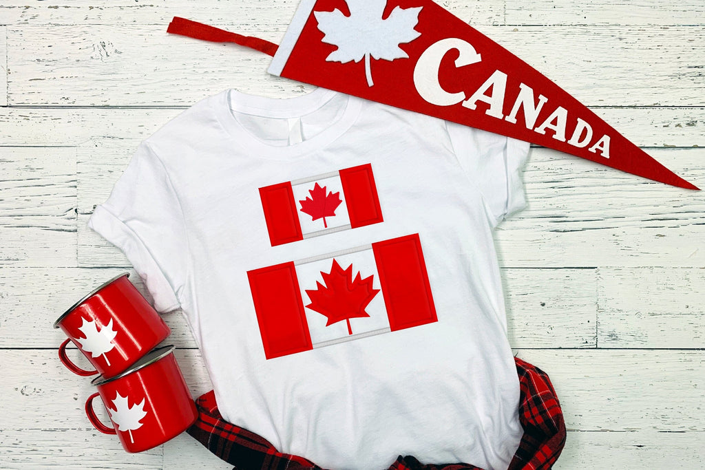 Canadian Flag Applique Embroidery - So Fontsy