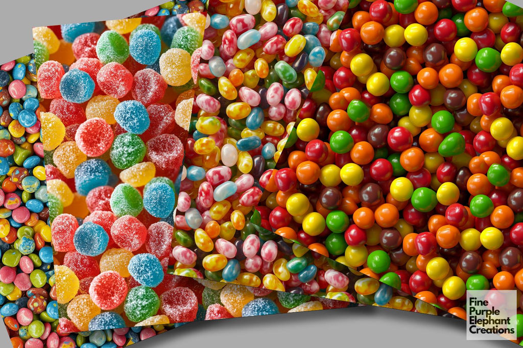 Candy Cake Sweets Chocolate Gummy Texture Paper - So Fontsy