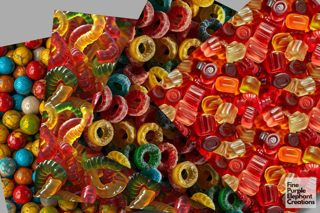 Candy Cake Sweets Chocolate Gummy Texture Paper - So Fontsy