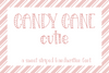 Candy Cane Cutie, Sweet Striped Handwritten Font - So Fontsy