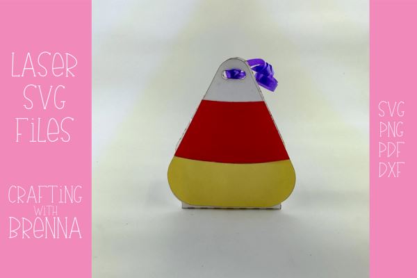 Candy Corn Treat Box Laser SVG File - So Fontsy