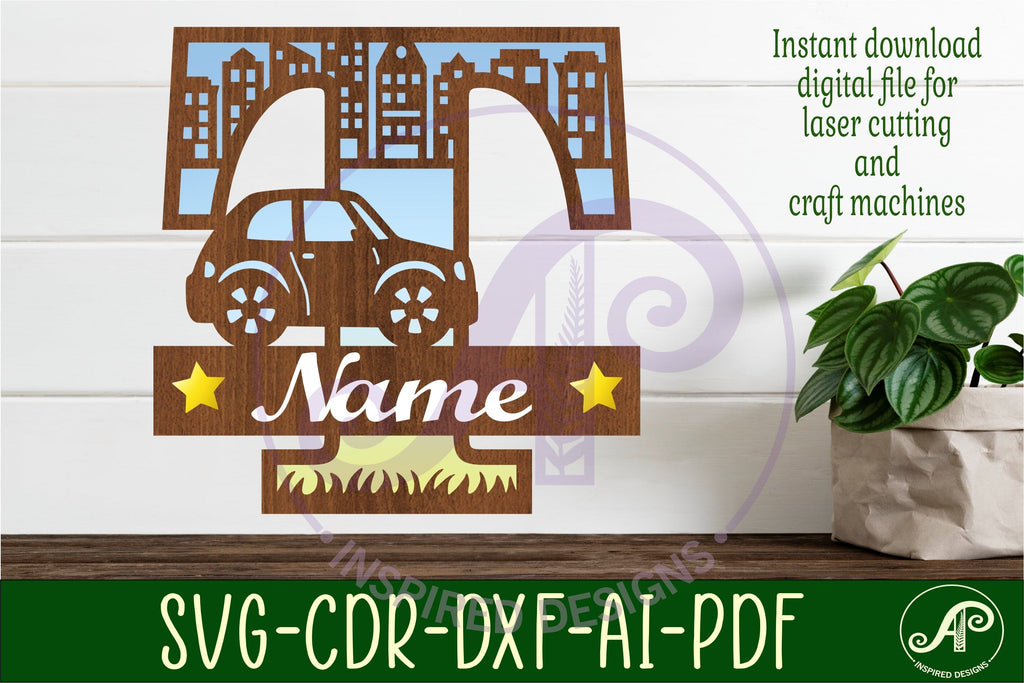 Car Capital Monogram Letter T SVG - So Fontsy