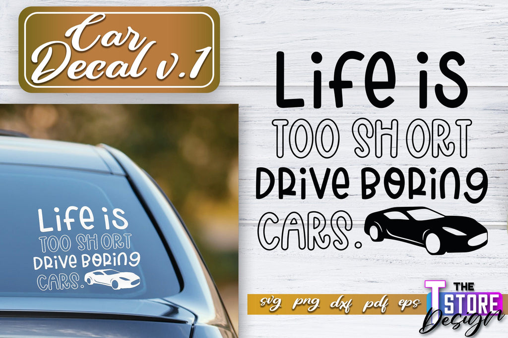Car Decal SVG | Funny Car Quotes SVG | SVG File v.1 - So Fontsy