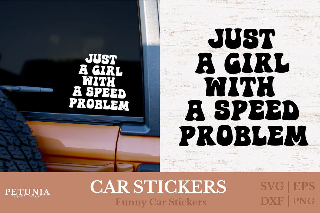 Car Stickers SVG | Funny Car Window Decal SVG - So Fontsy
