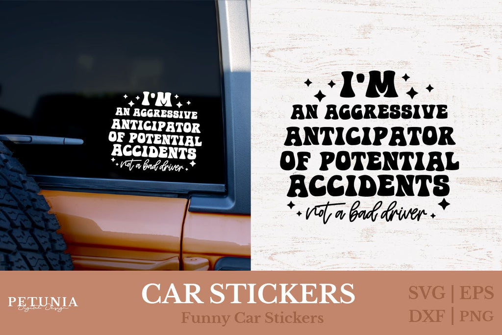 Car Stickers SVG | Funny Car Window Decal SVG - So Fontsy