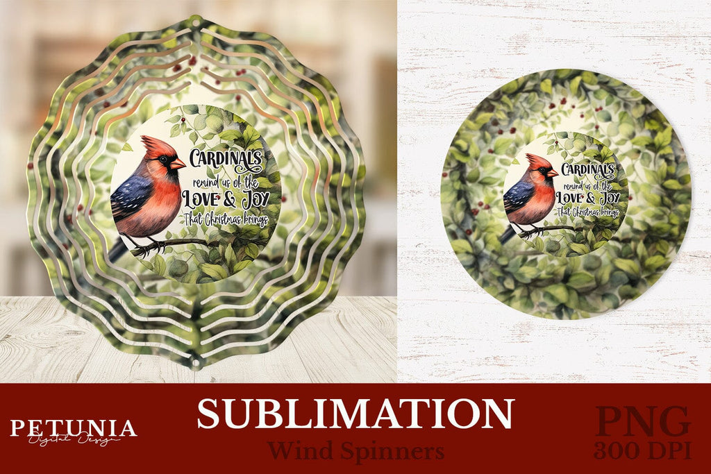 Cardinal Wind Spinner | Christmas Wind Spinner Sublimation Design - So ...