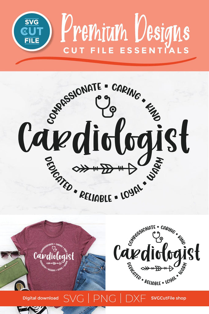 Cardiologist svg for Cricut or Silhouette - So Fontsy