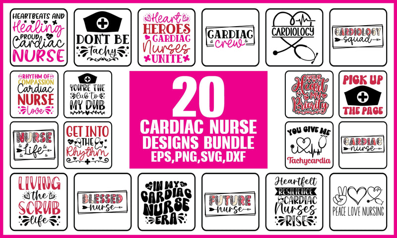 Cardiology SVG Bundle, Cardiac Nurse png, Cardiologist Svg, Cardiac ...