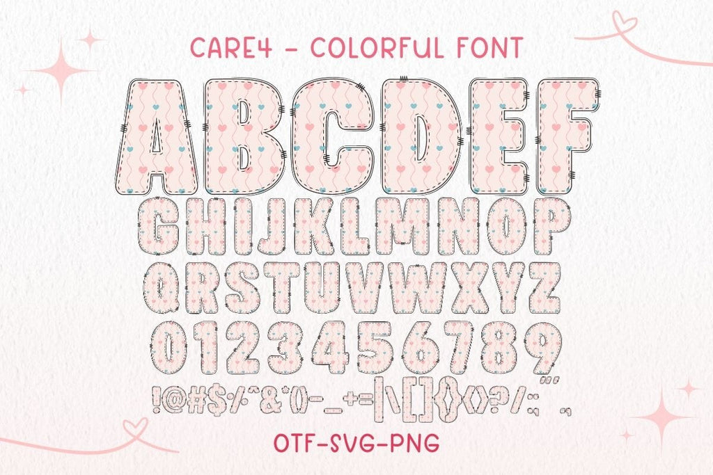Care - Colorful Font - So Fontsy