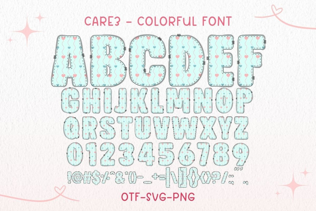 Care - Colorful Font - So Fontsy