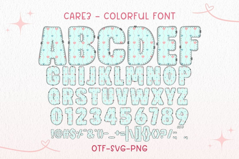Care - Colorful Font - So Fontsy