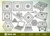 Carrom Board SVG Bundle Carrom Game Outline Carrom Coins Cut File ...