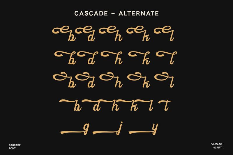 Cascade - Vintage Script - So Fontsy