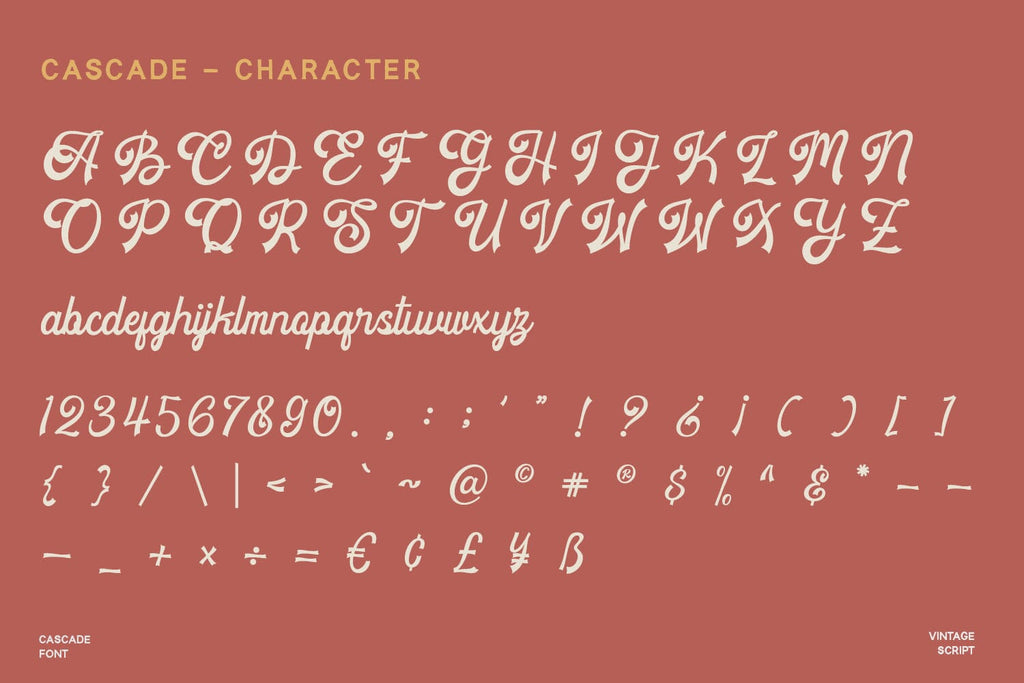 Cascade - Vintage Script - So Fontsy
