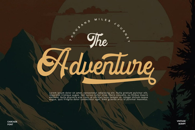 Cascade - Vintage Script - So Fontsy