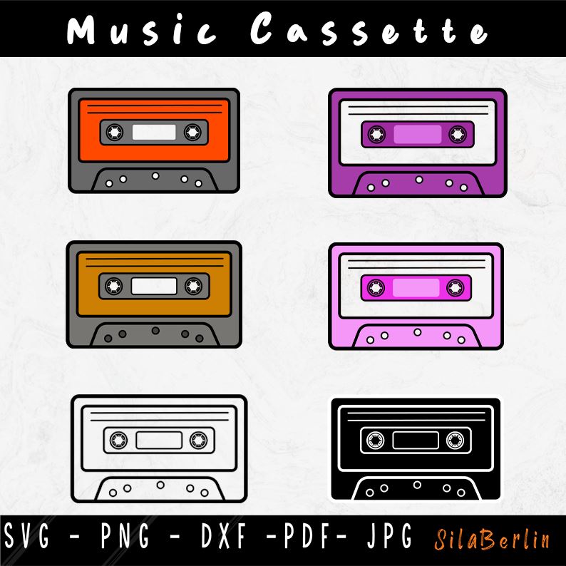 Cassette SVG Bundle, Cassette svg, Music Svg, audio cassette svg ...