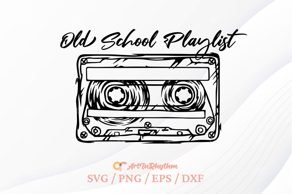 Cassette Tape Svg, Old School Svg, Retro Vintage Style Svg, Music Svg ...