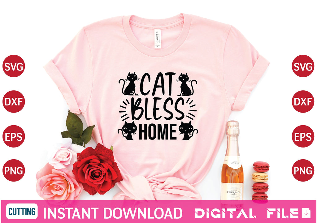 cat bless home svg - So Fontsy