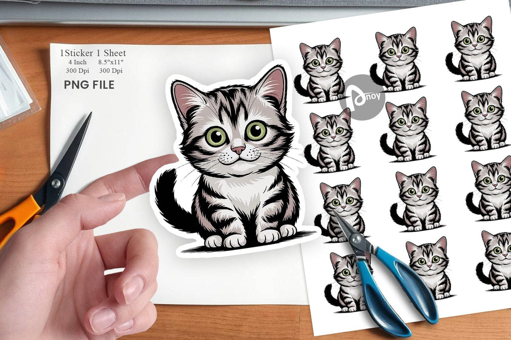 Cat Mood Expressions Sticker - So Fontsy